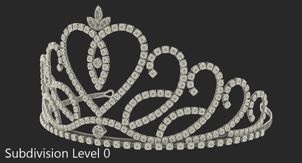 Golden tiara 3D model - TurboSquid 1400772