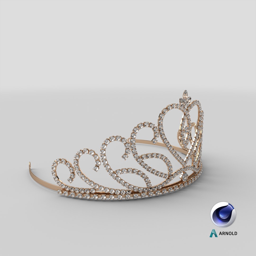Golden tiara 3D model - TurboSquid 1400772