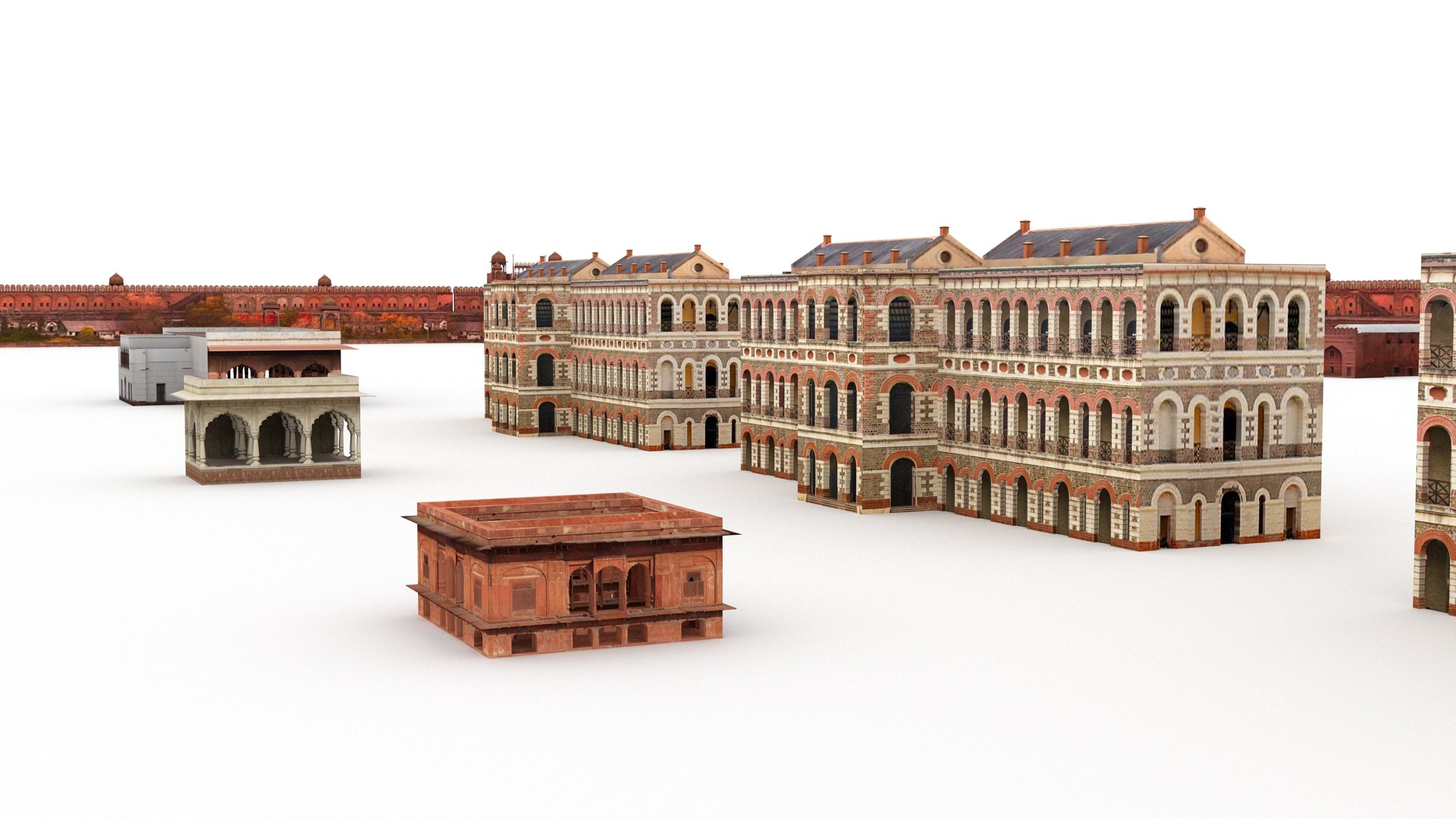 3D Red Fort India - TurboSquid 1671450