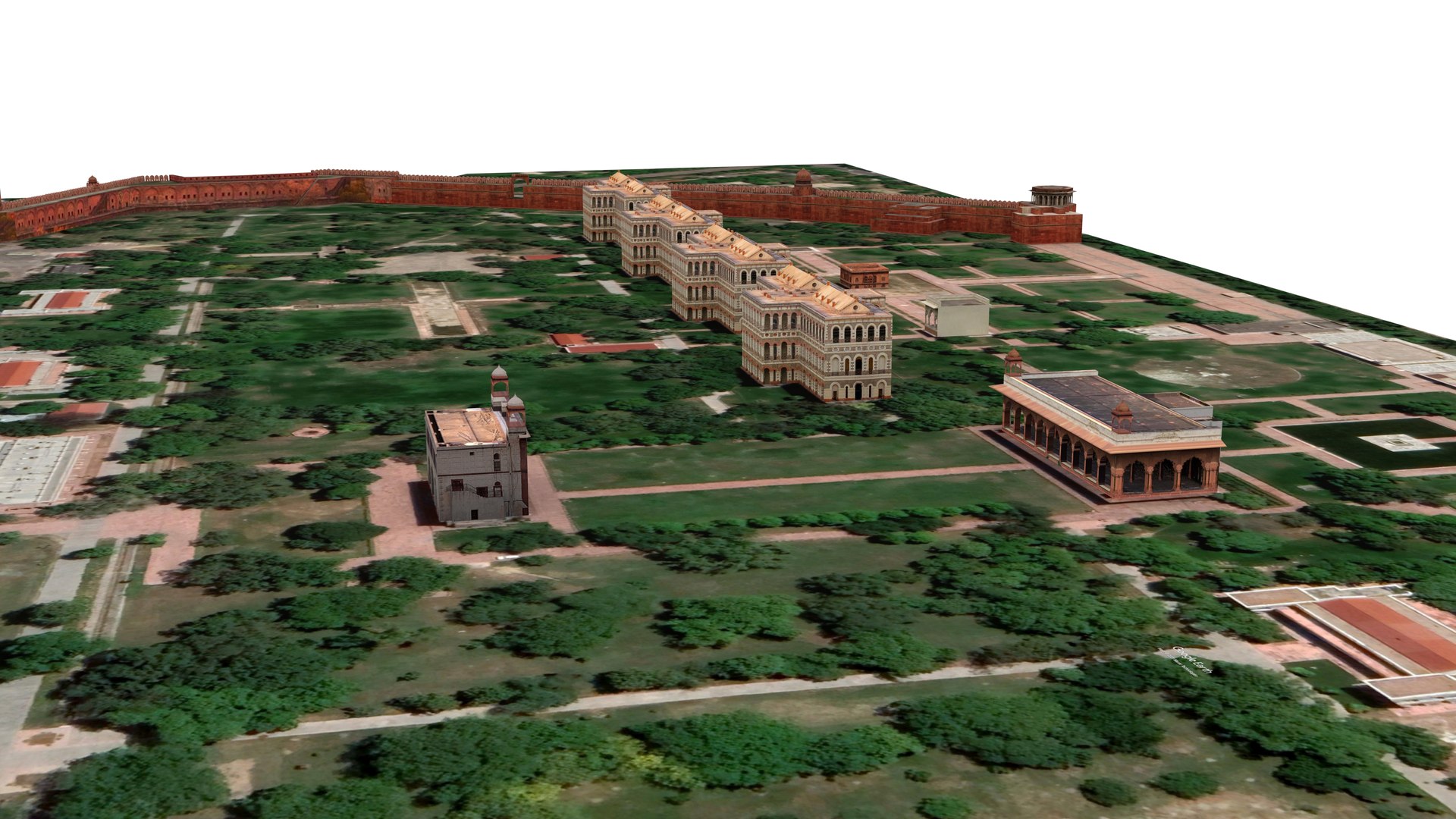 3D Red Fort India - TurboSquid 1671450