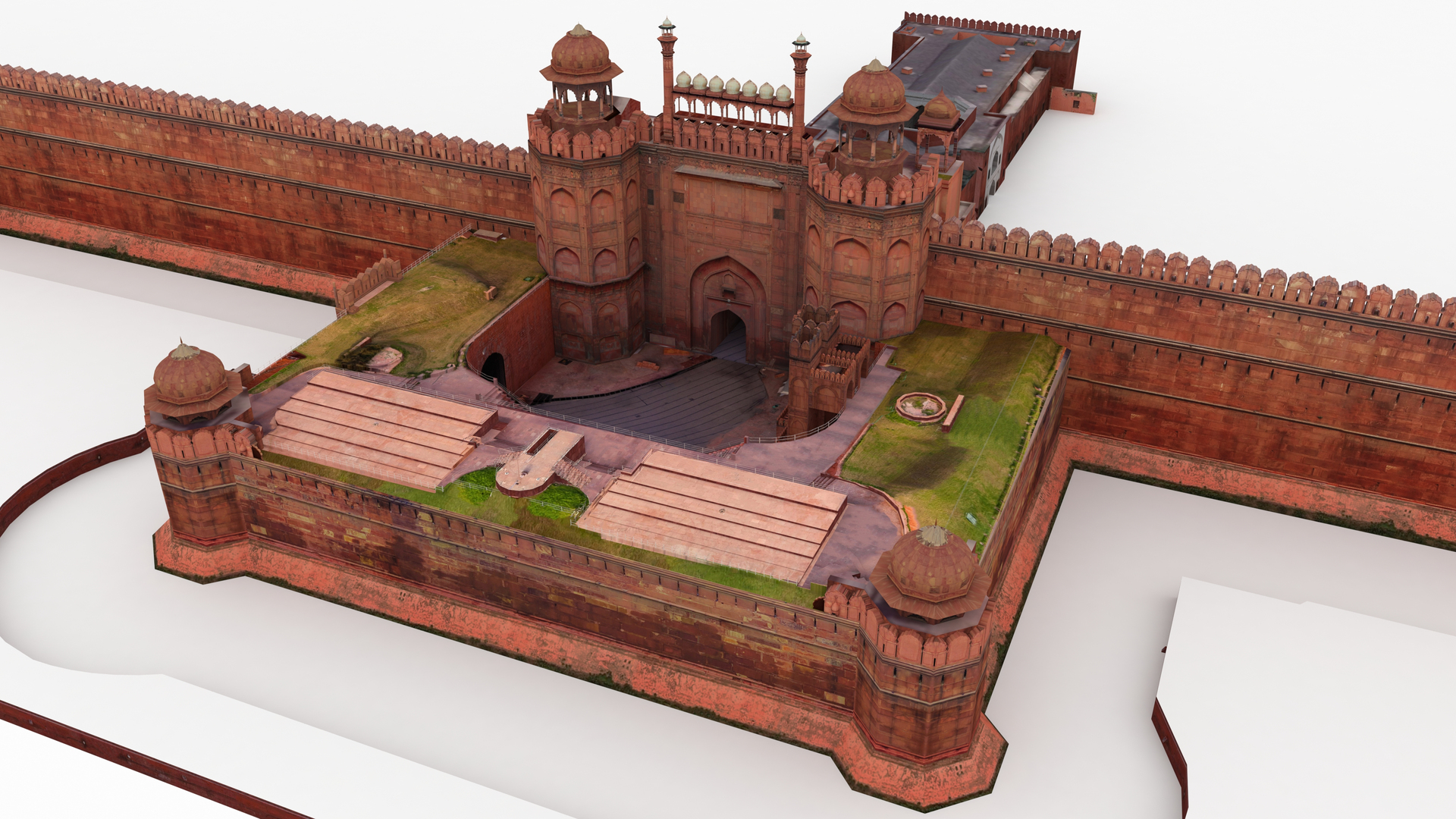 3D red fort india - TurboSquid 1671450
