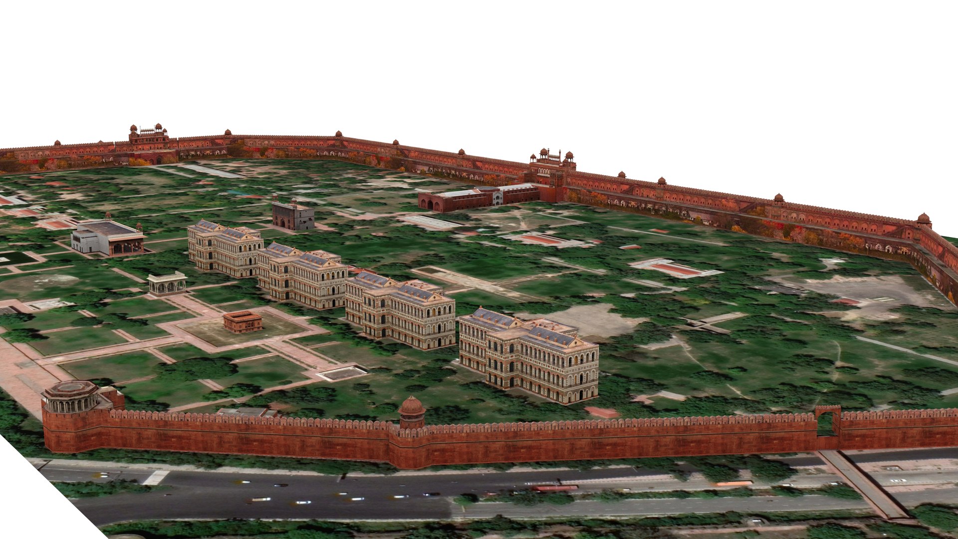 3D Red Fort India - TurboSquid 1671450