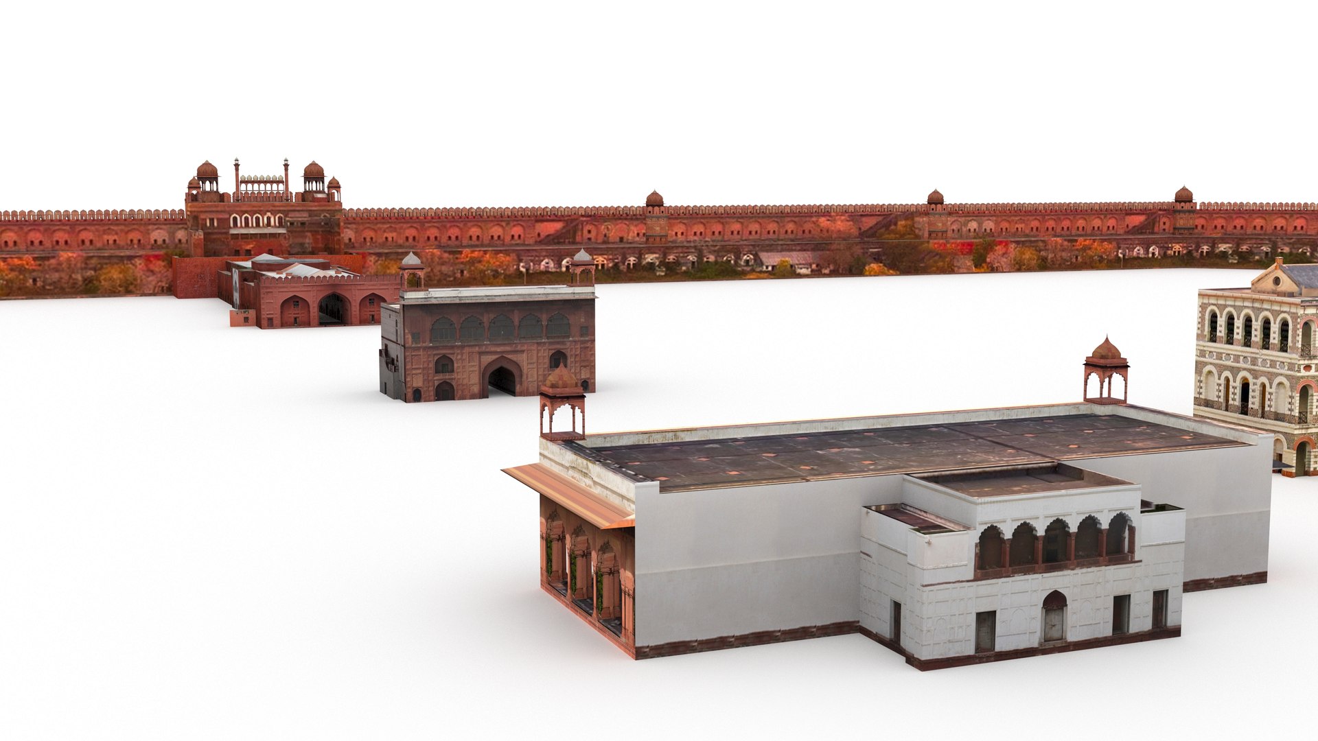 3D Red Fort India - TurboSquid 1671450