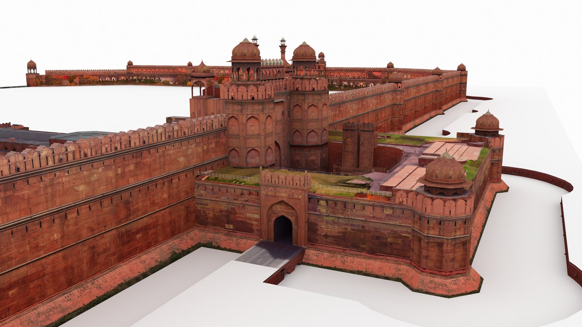 3D red fort india - TurboSquid 1671450