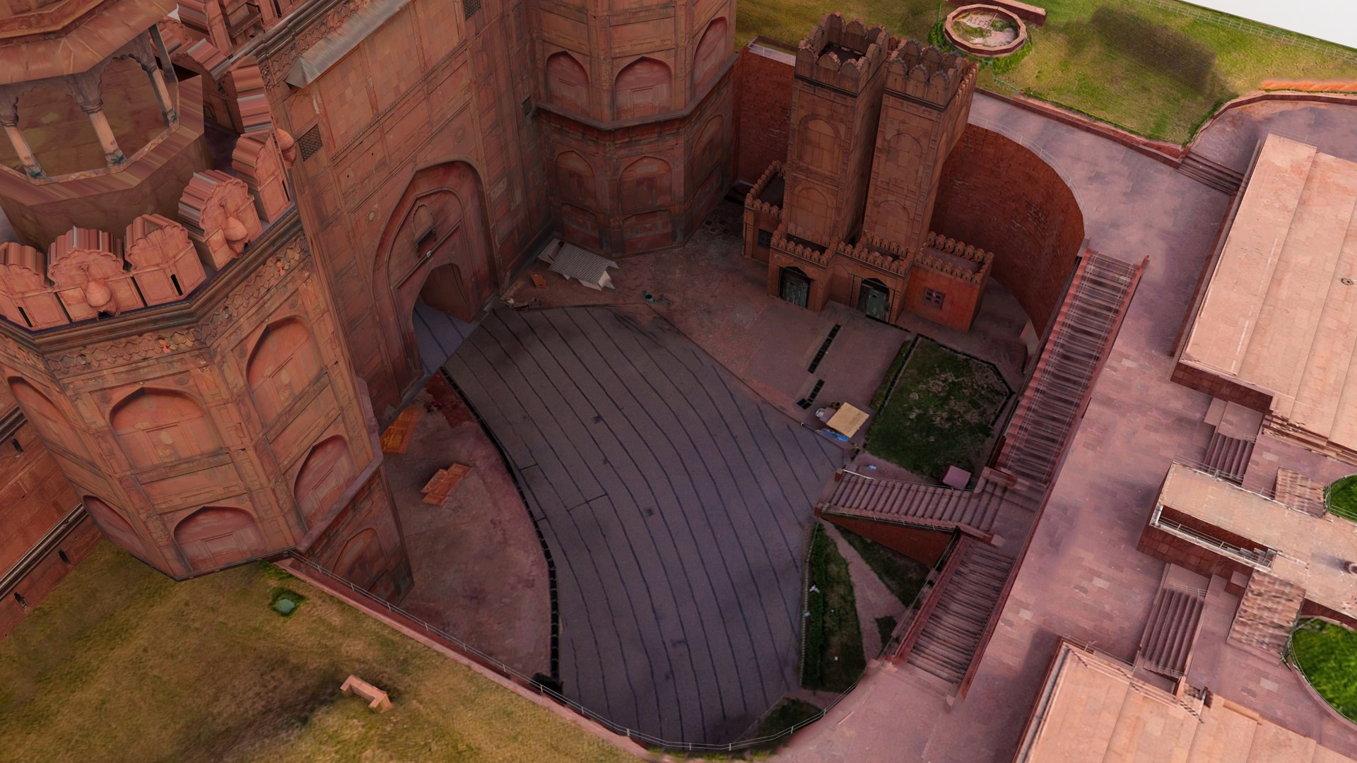 3D red fort india - TurboSquid 1671450