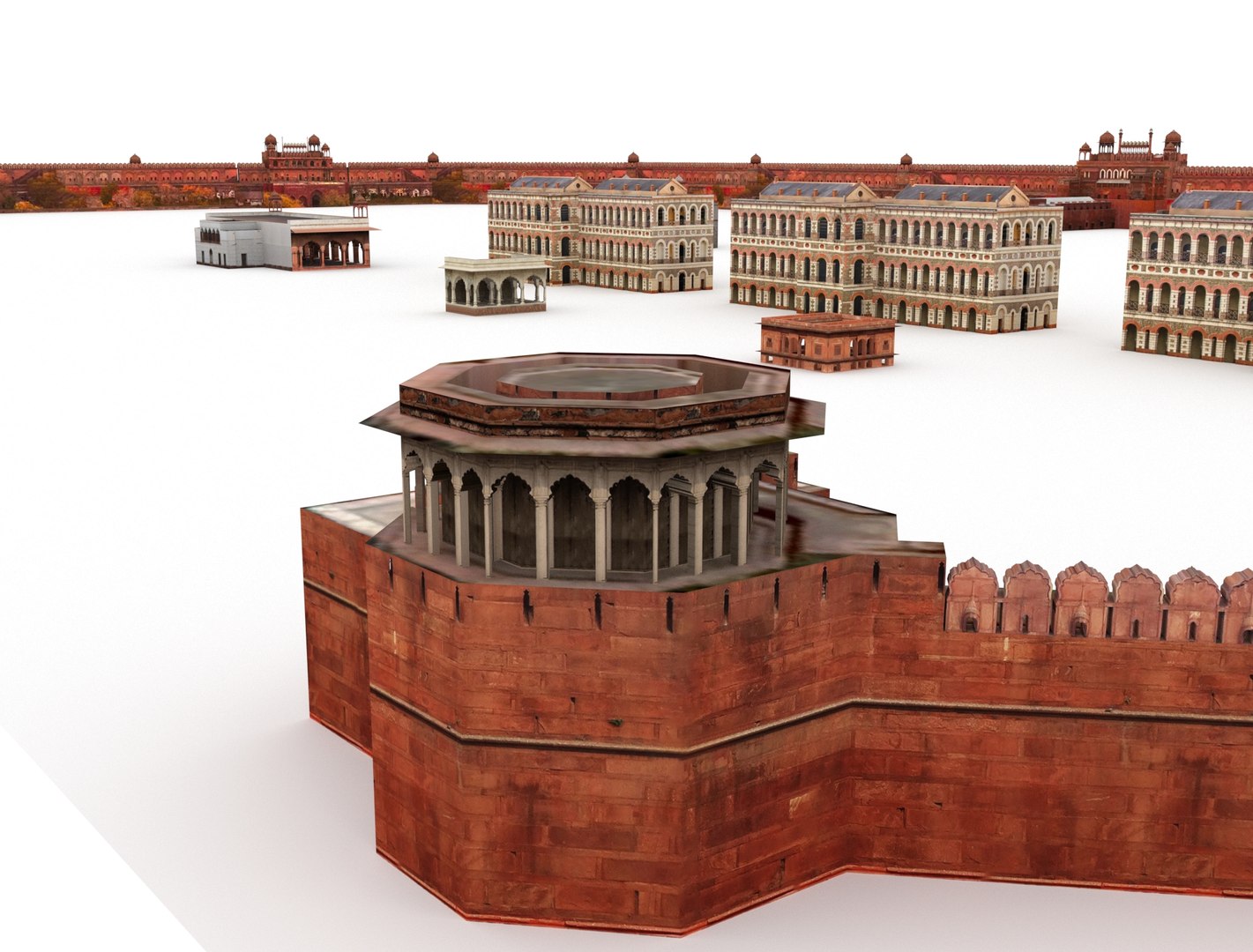 3D Red Fort India - TurboSquid 1671450