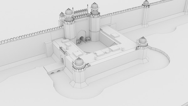 3D red fort india - TurboSquid 1671450