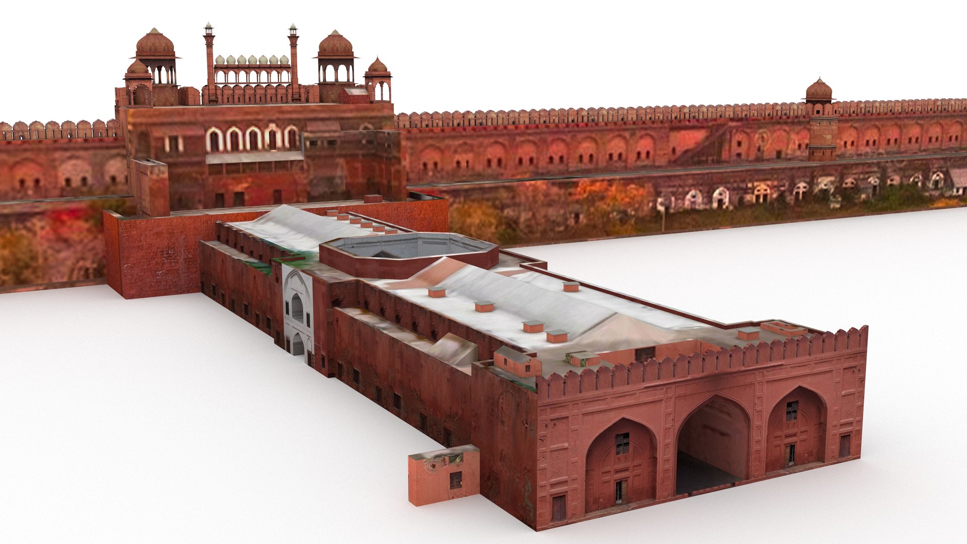 3D Red Fort India - TurboSquid 1671450