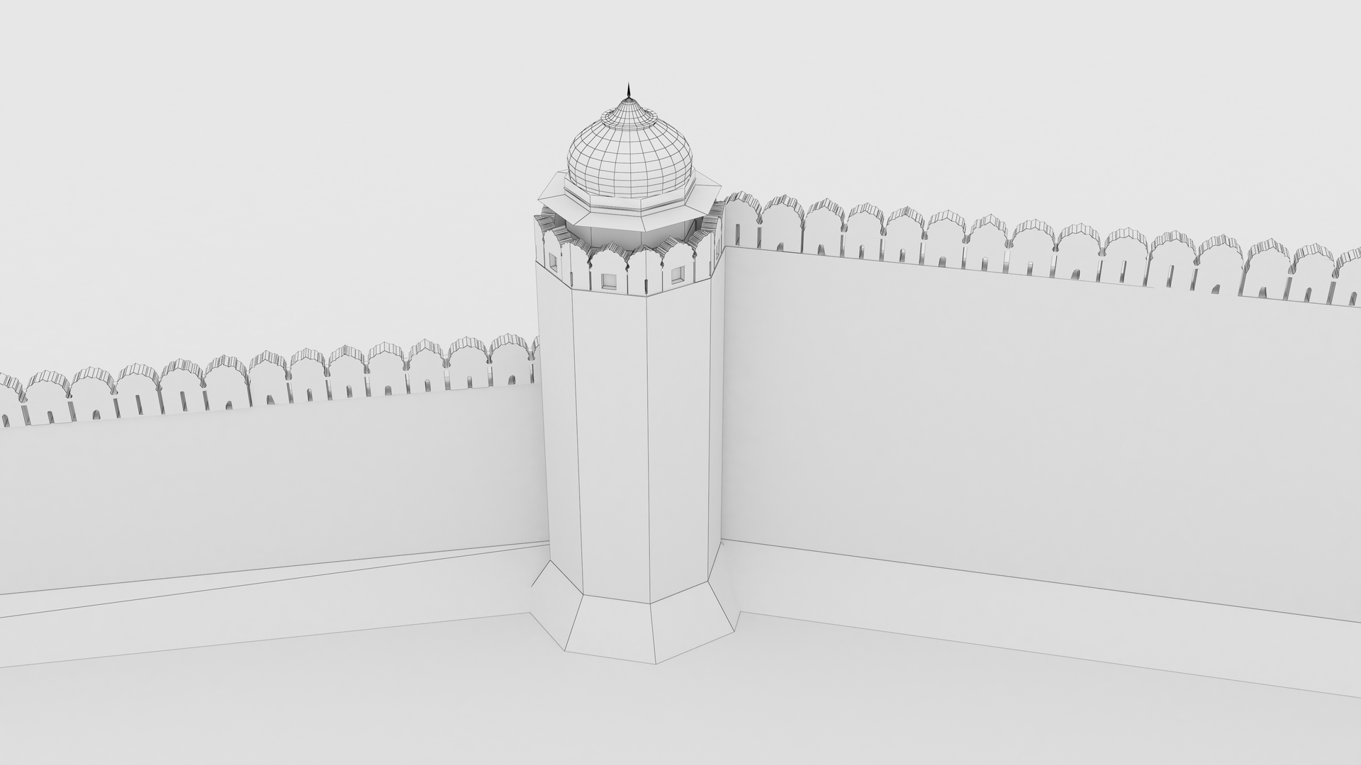 3D red fort india - TurboSquid 1671450