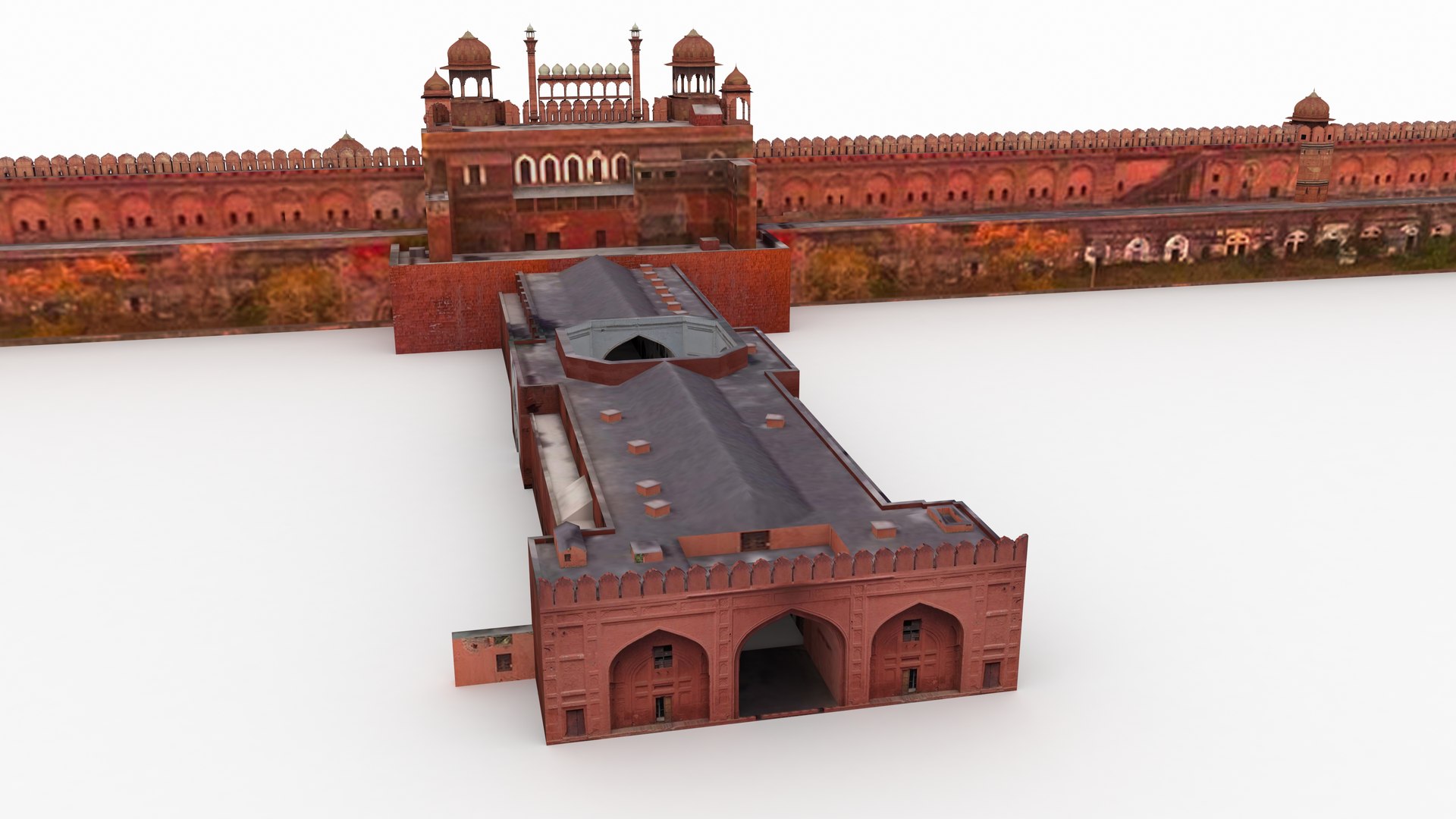 3D red fort india - TurboSquid 1671450