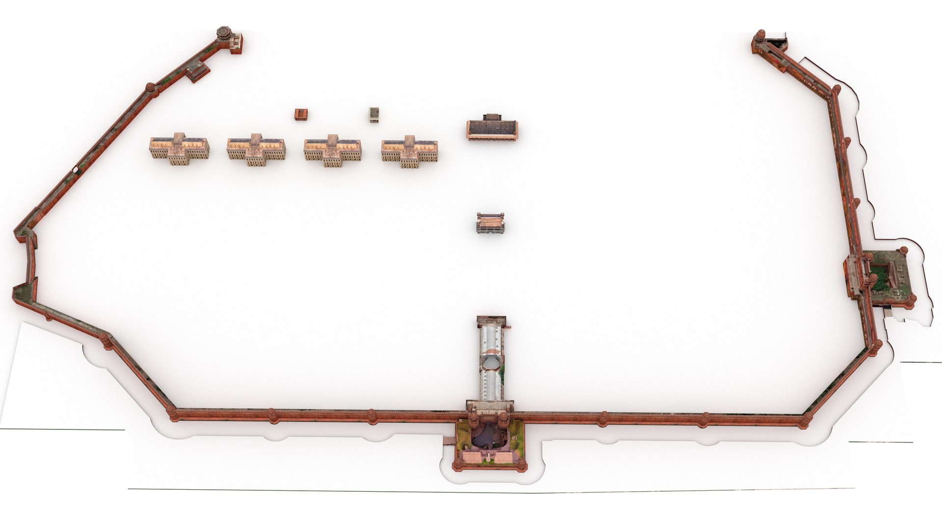 3D Red Fort India - TurboSquid 1671450