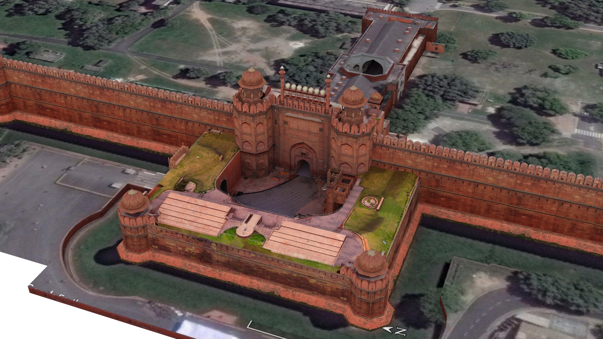3D red fort india - TurboSquid 1671450
