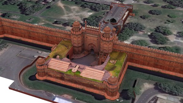 3D red fort india - TurboSquid 1671450