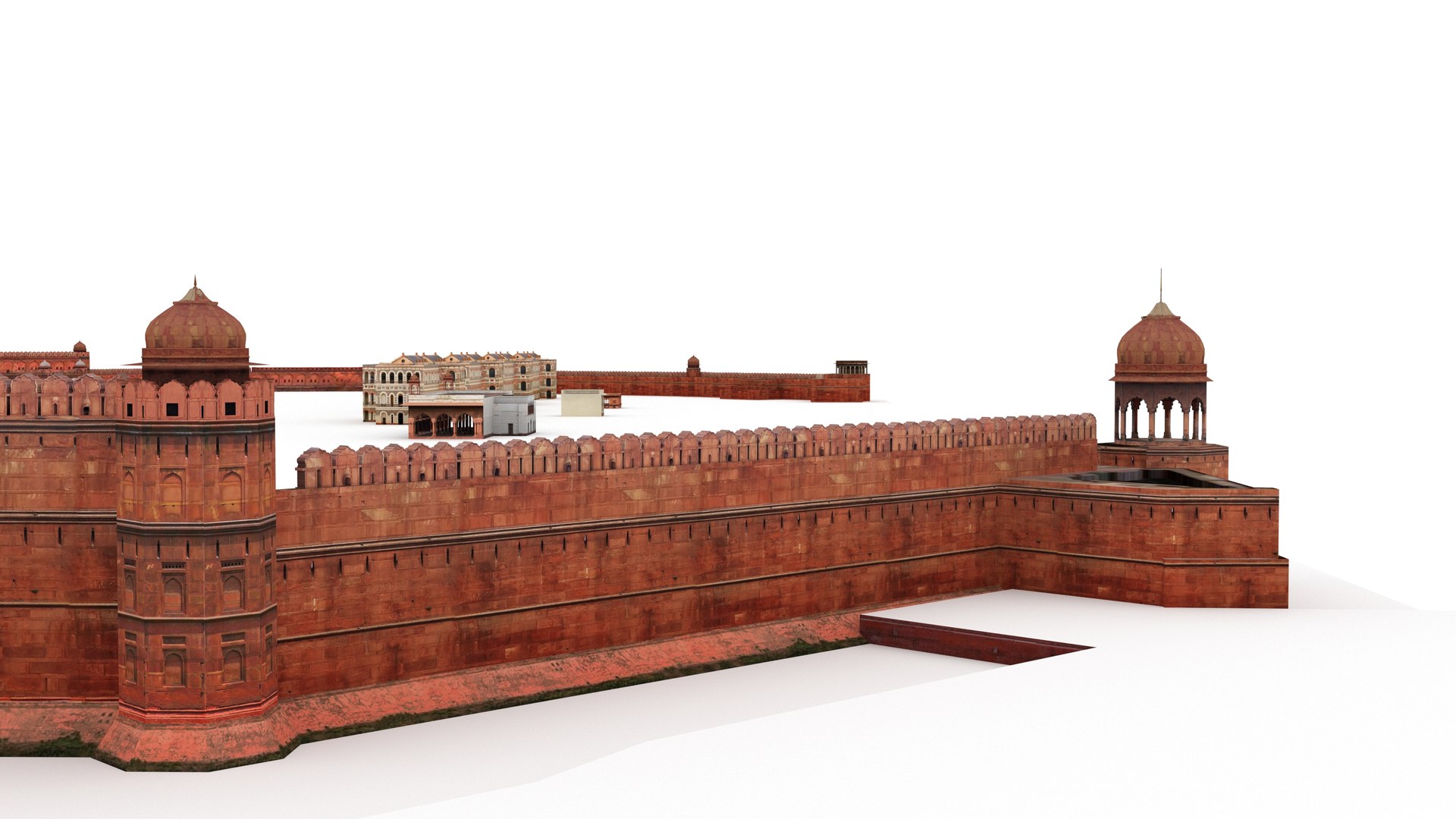 3D Red Fort India - TurboSquid 1671450