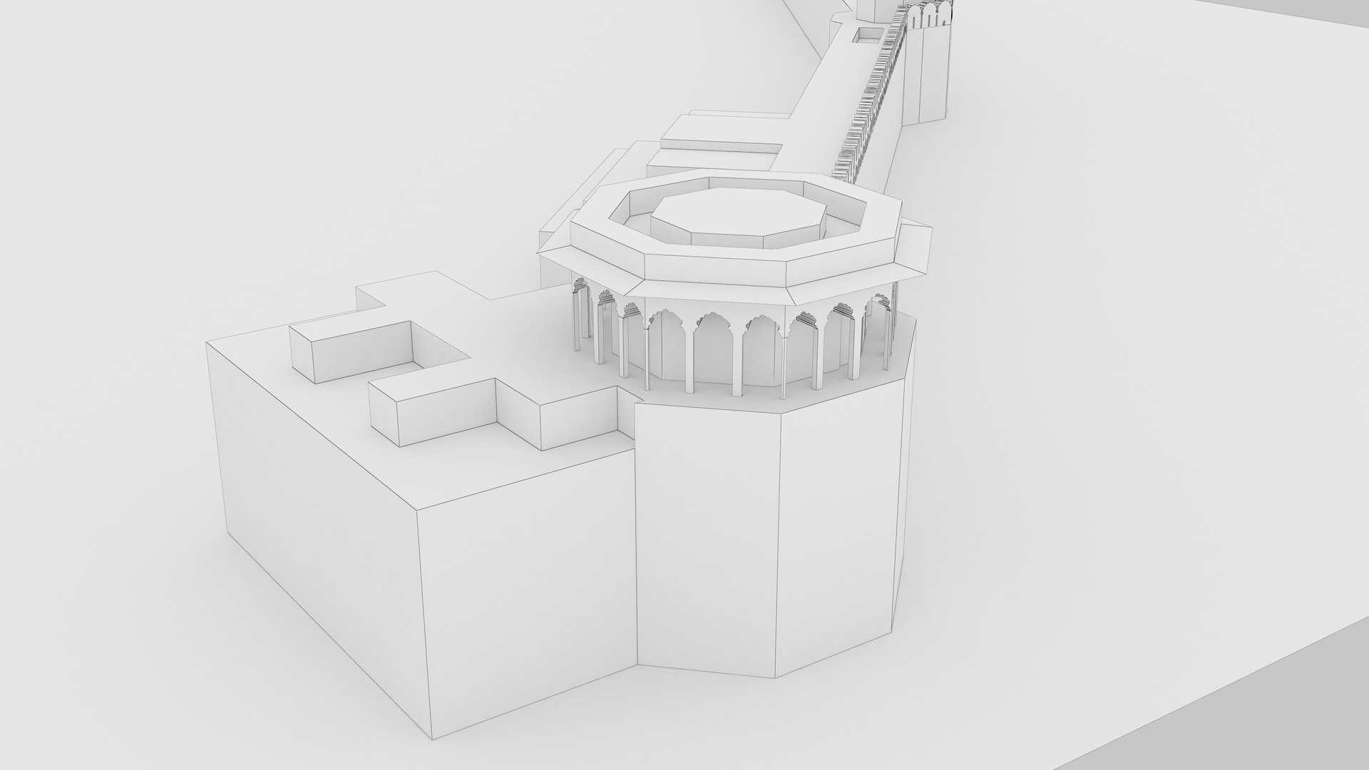 3D red fort india - TurboSquid 1671450