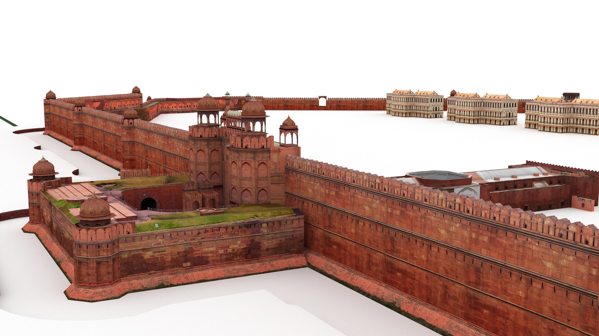 3D Red Fort India - TurboSquid 1671450
