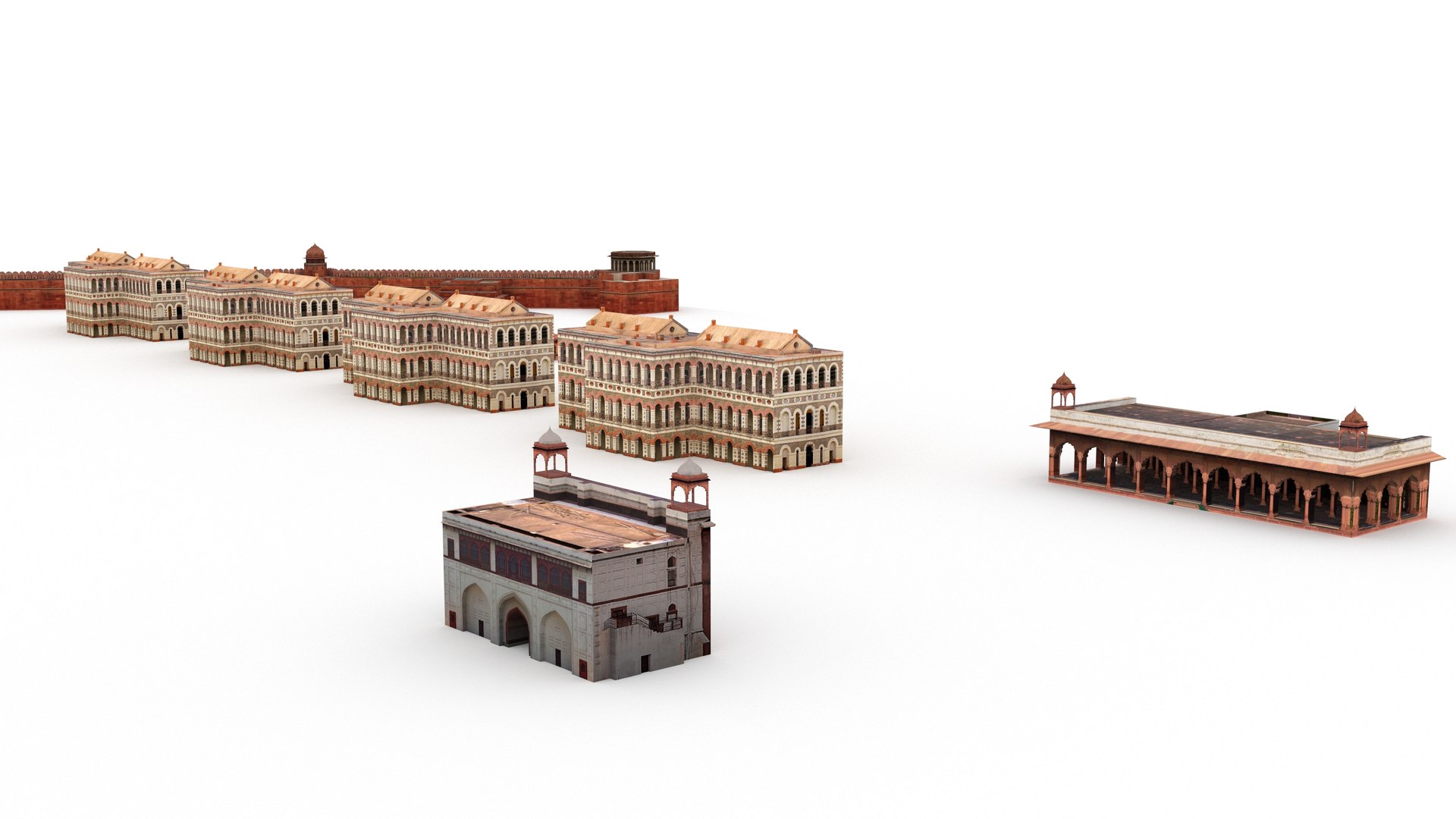 3D Red Fort India - TurboSquid 1671450