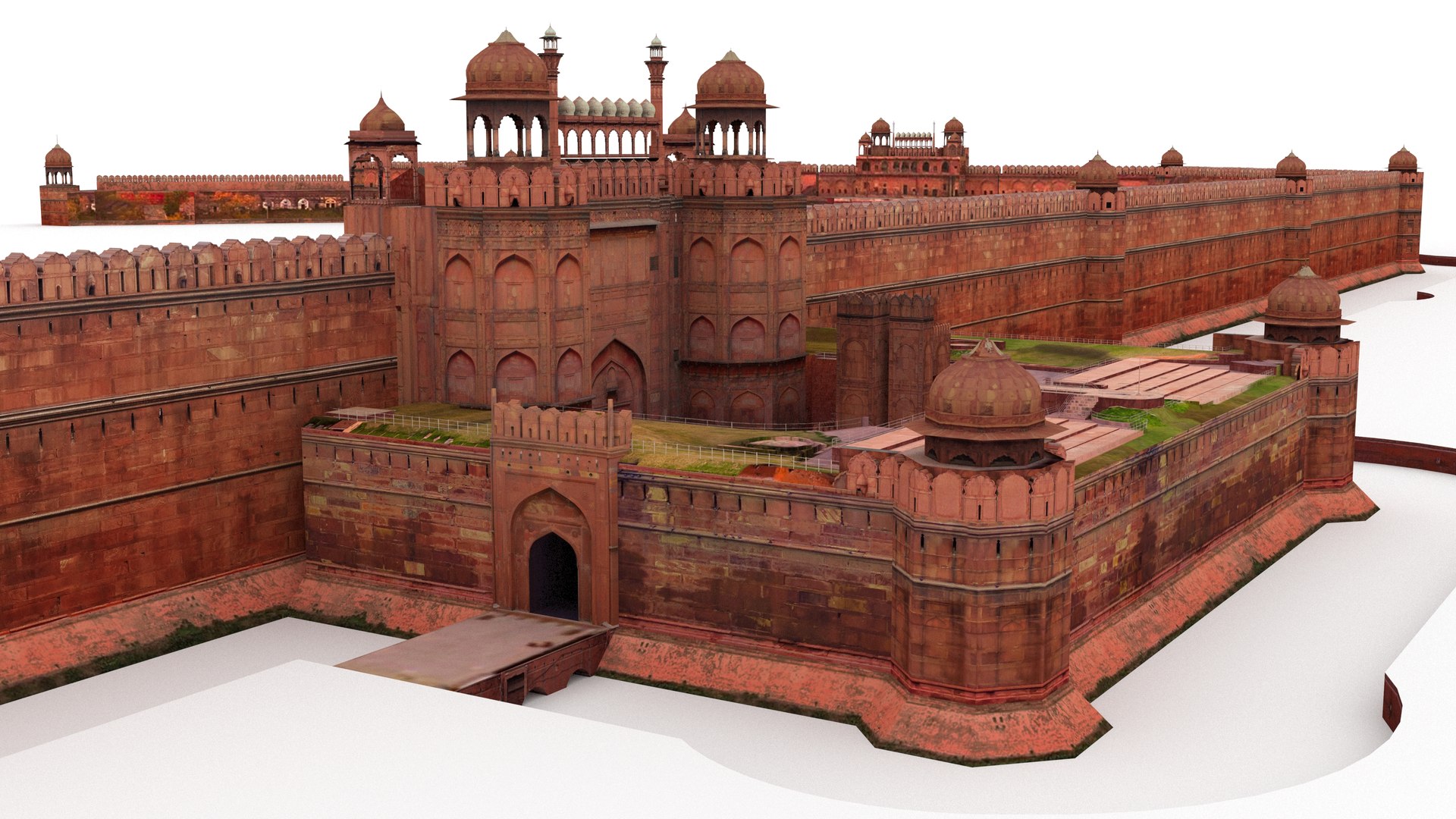 3D Red Fort India - TurboSquid 1671450