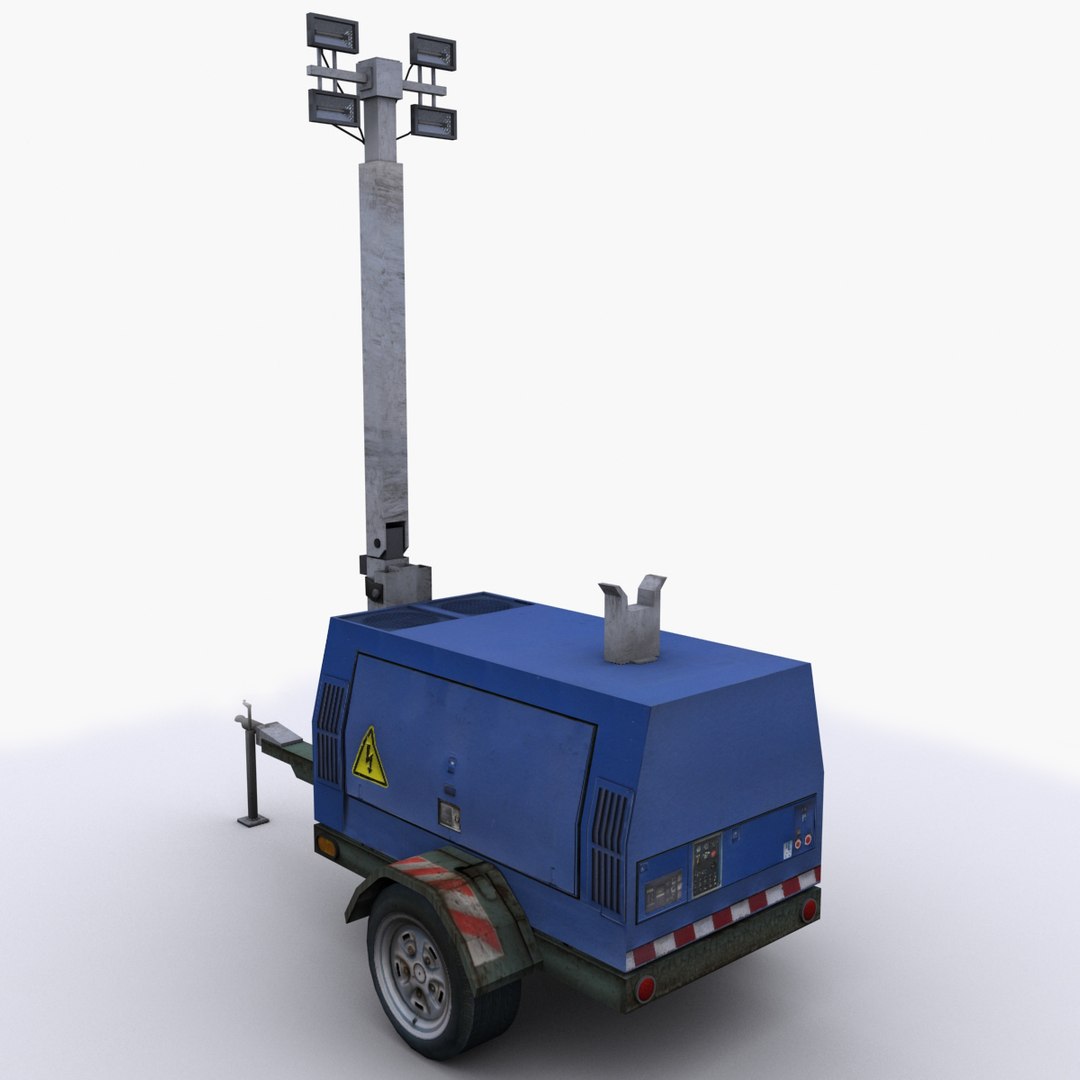 ready mobile generator light rig 3d model