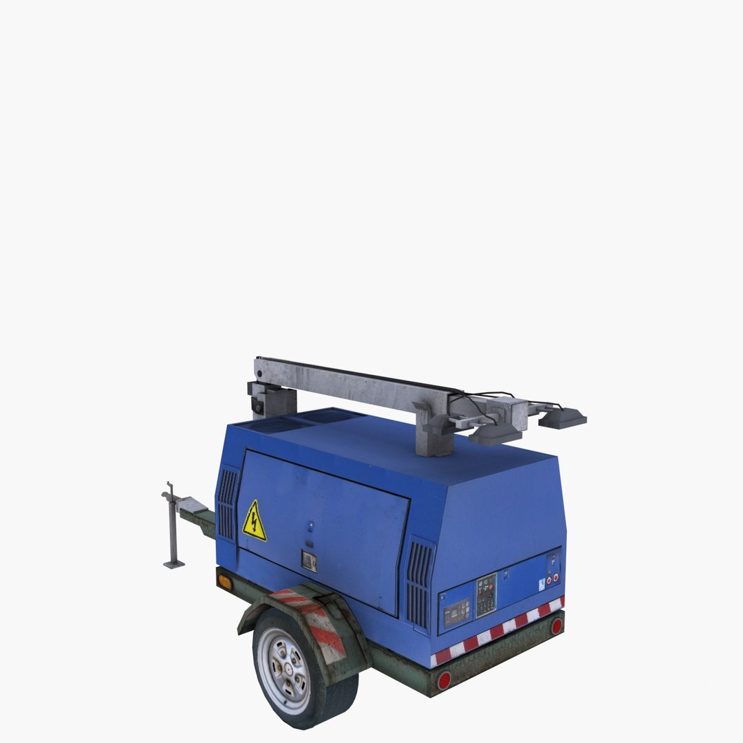 ready mobile generator light rig 3d model