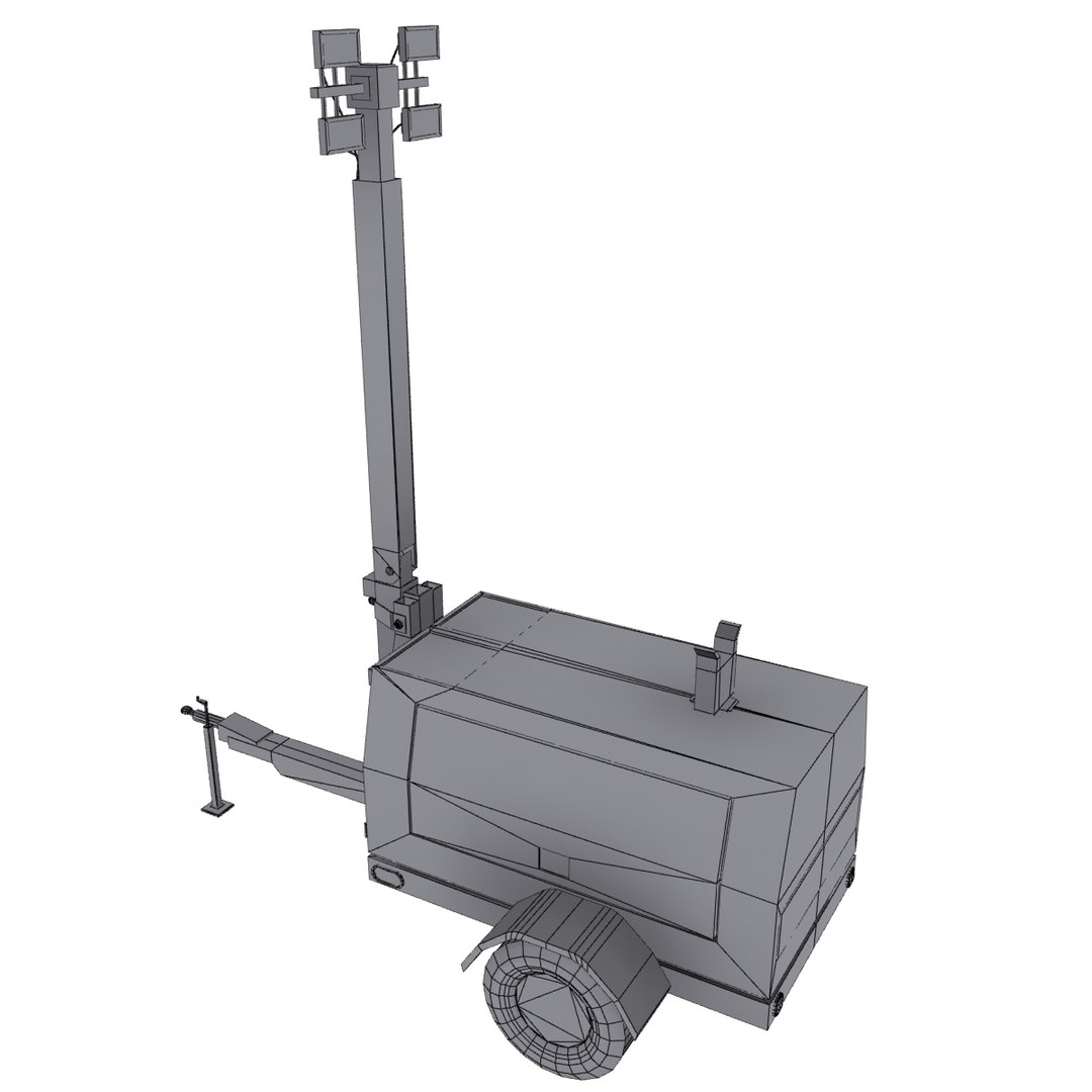 ready mobile generator light rig 3d model