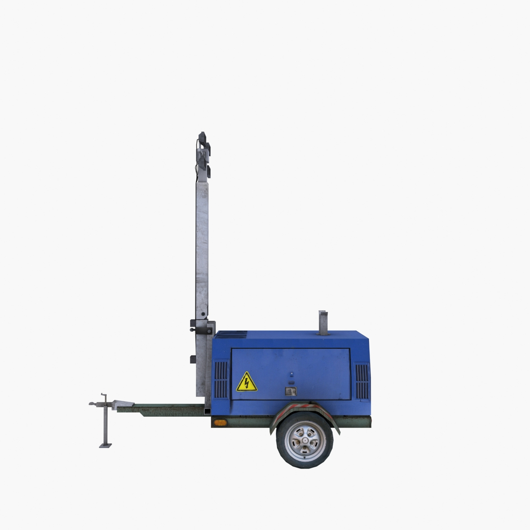 ready mobile generator light rig 3d model