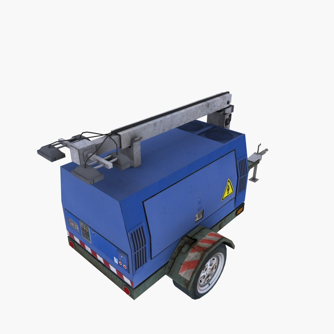 ready mobile generator light rig 3d model