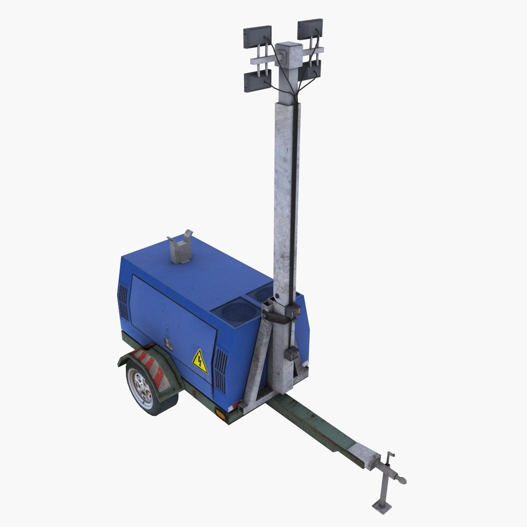 ready mobile generator light rig 3d model