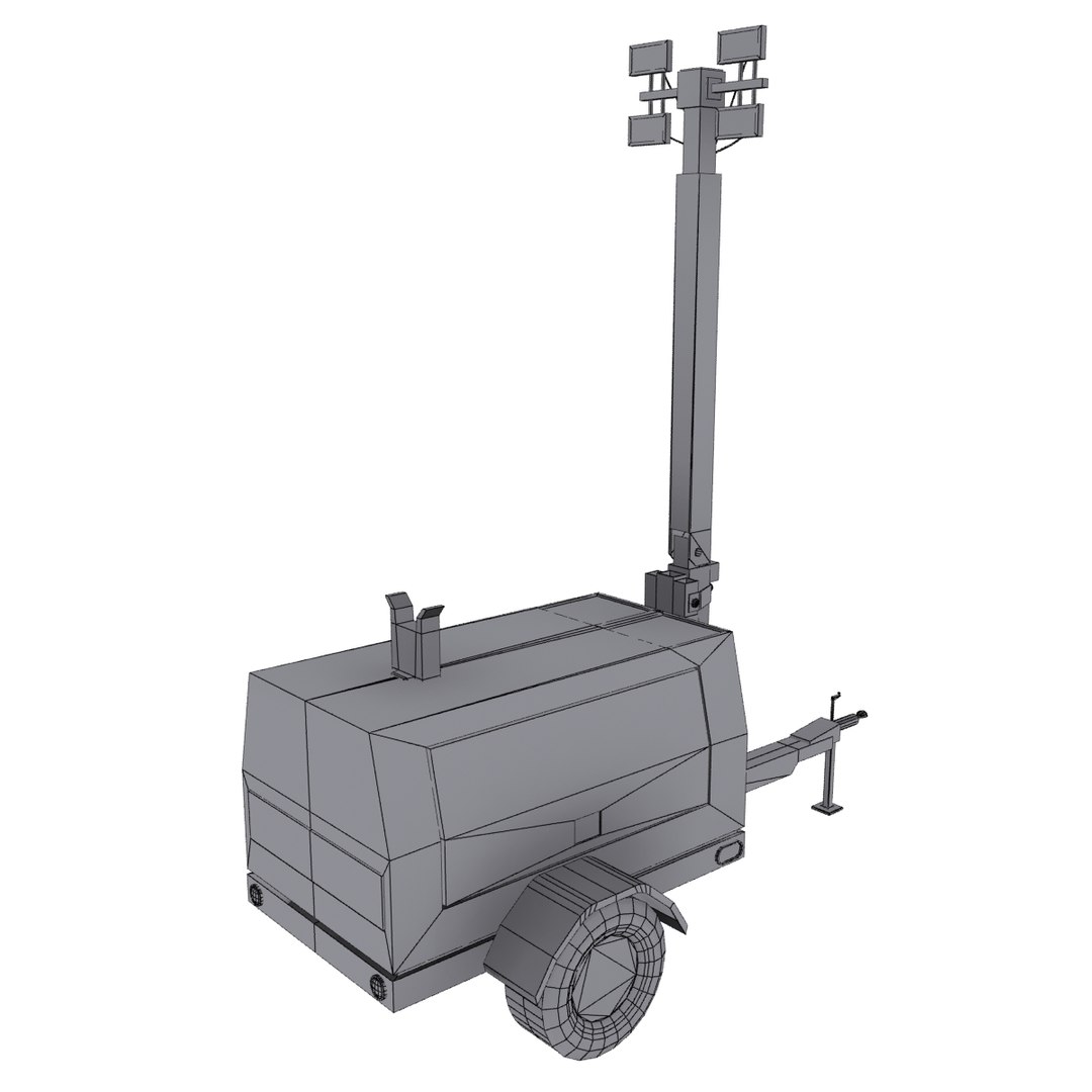 ready mobile generator light rig 3d model