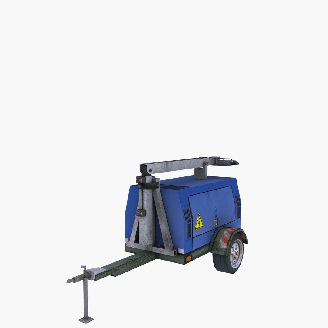 ready mobile generator light rig 3d model