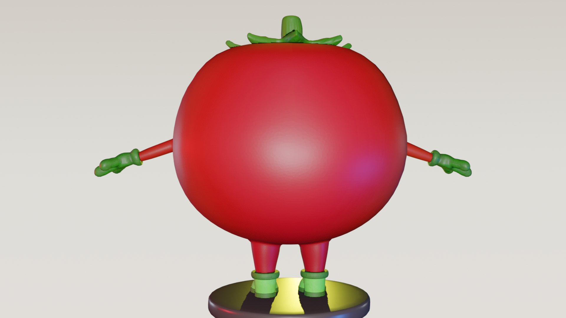 3D Cartoon Tomato Character Rig - TurboSquid 2357327
