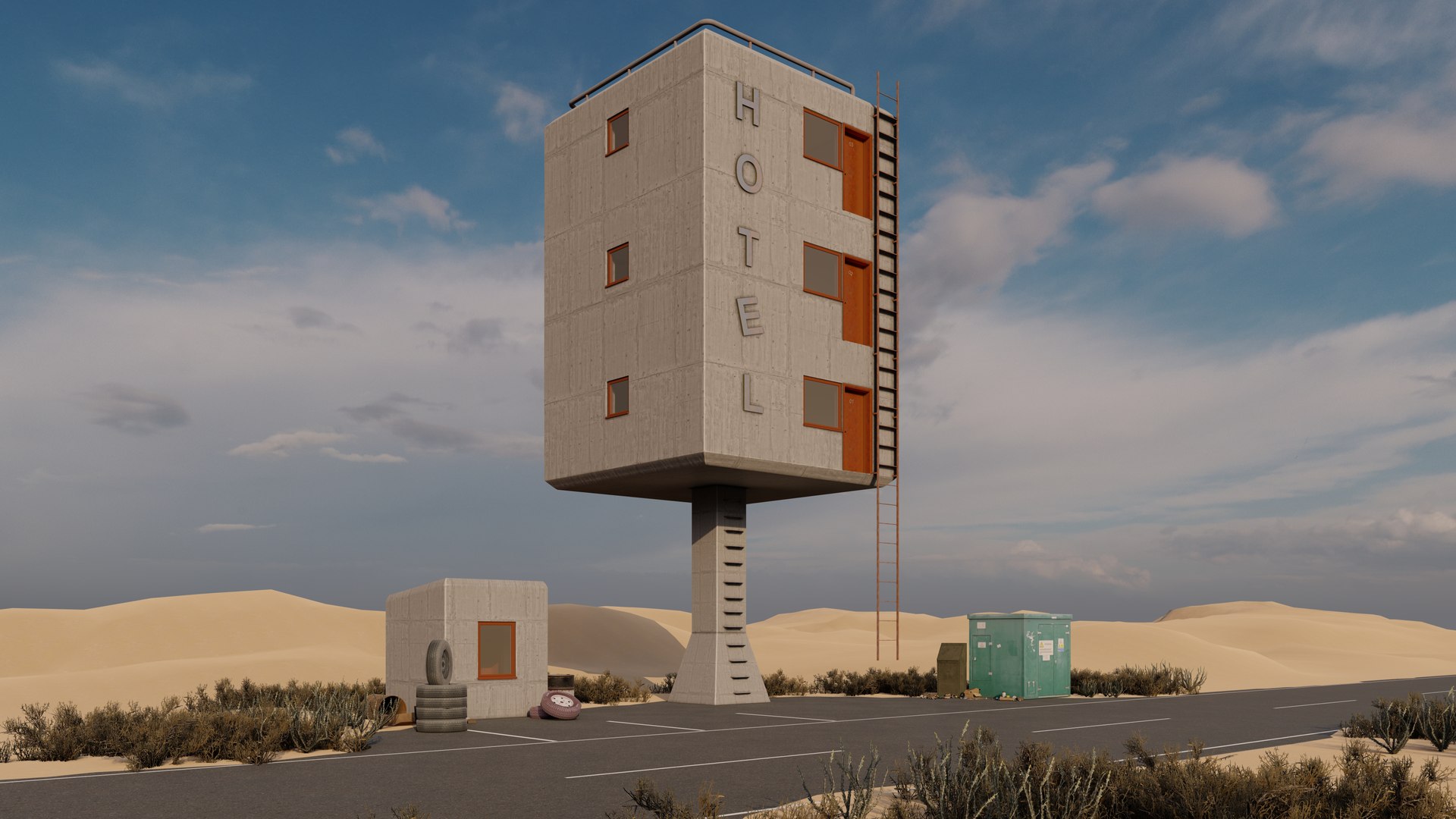 Hotel 3D Model - TurboSquid 2057126