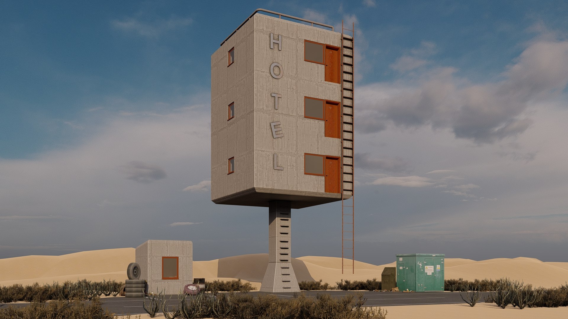 Hotel 3D Model - TurboSquid 2057126