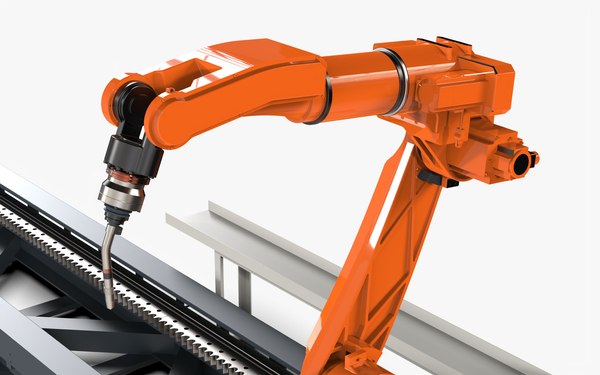 modelo 3d Robot de soldadura de seis ejes y riel de tierra - TurboSquid ...