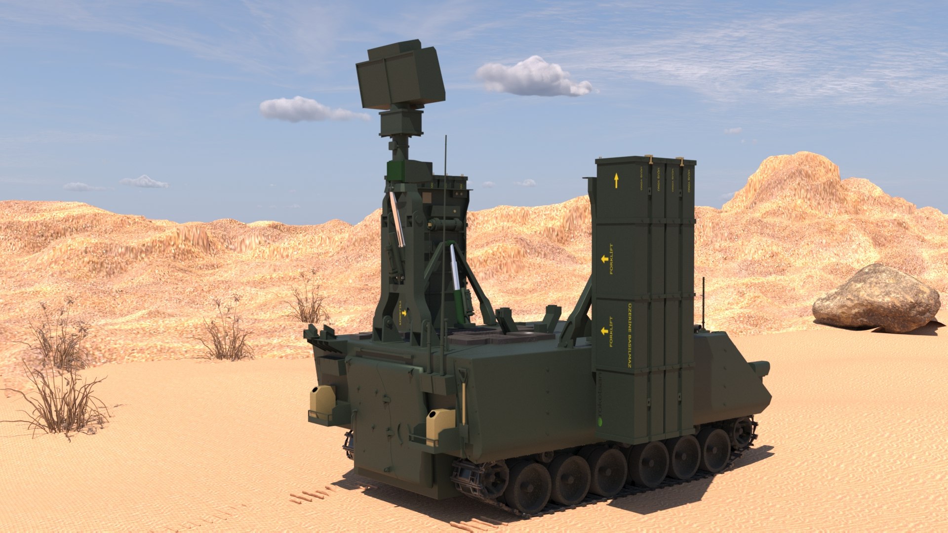 3D Model Hisar- A Air Defense System- Hava Savunma Sistemi 3D Model ...
