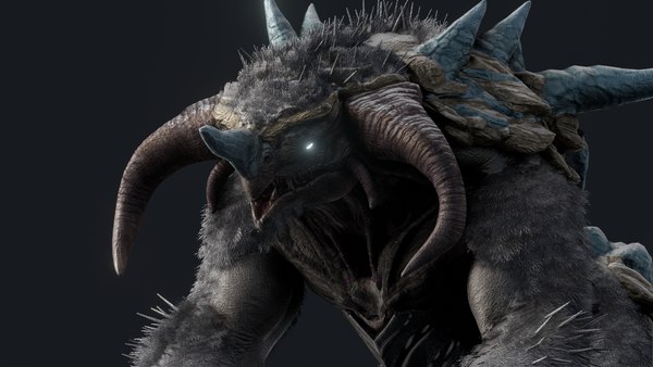 modelo 3d Cave Horn Monster - rigged - TurboSquid 2052523