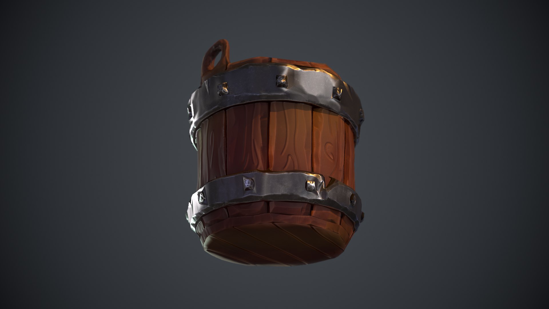 Stylized Wood Bucket 3D Model - TurboSquid 1846817