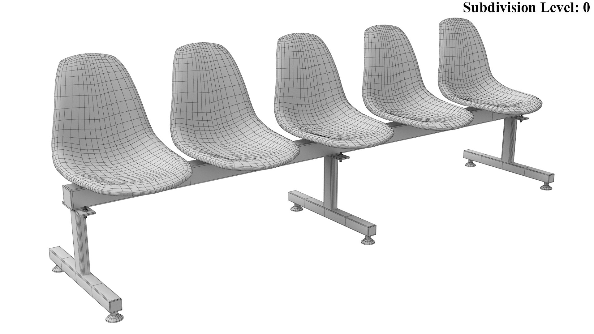 3D Model Plastic Waiting Chairs - TurboSquid 1855893