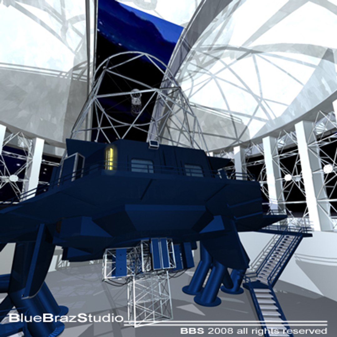 3d model observatory telescope
