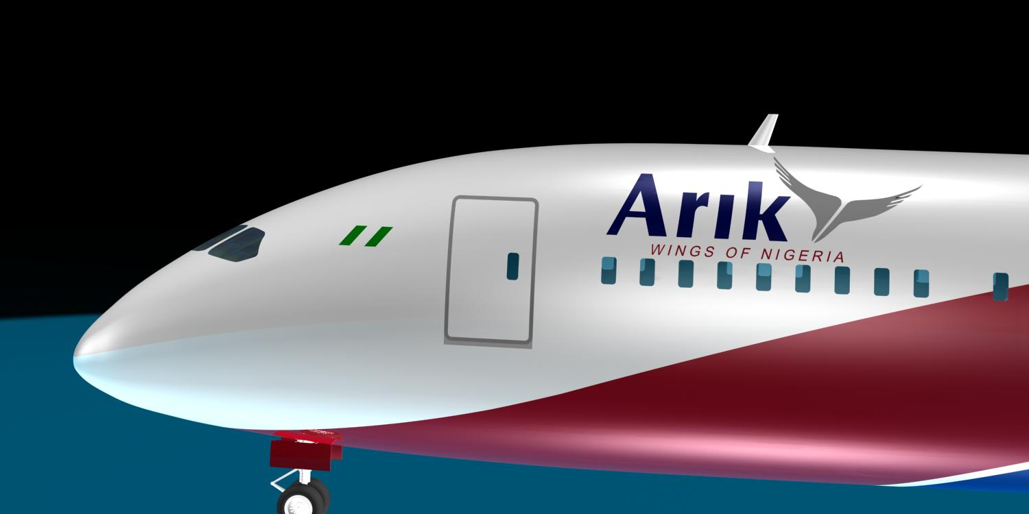 3d model arik air 787-9 dreamliner