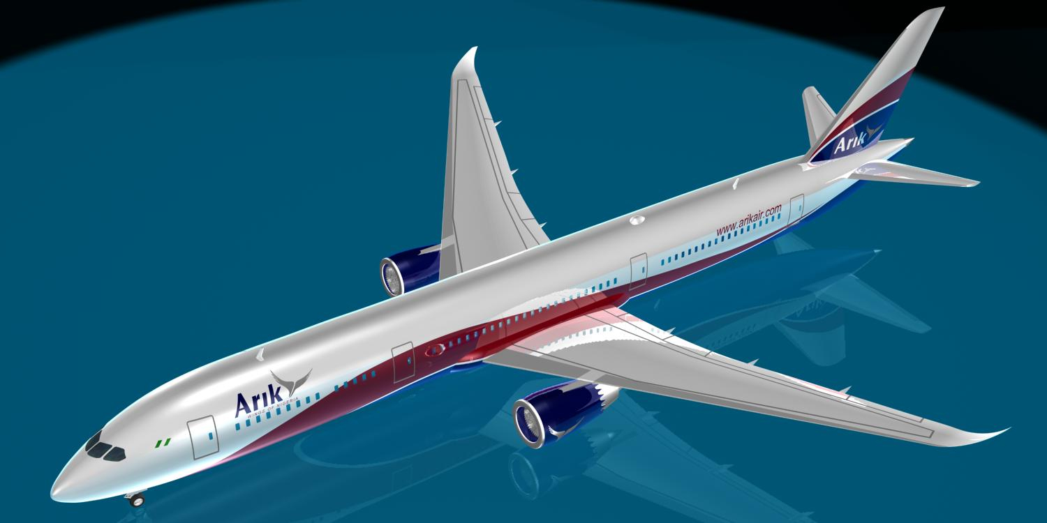 3d model arik air 787-9 dreamliner