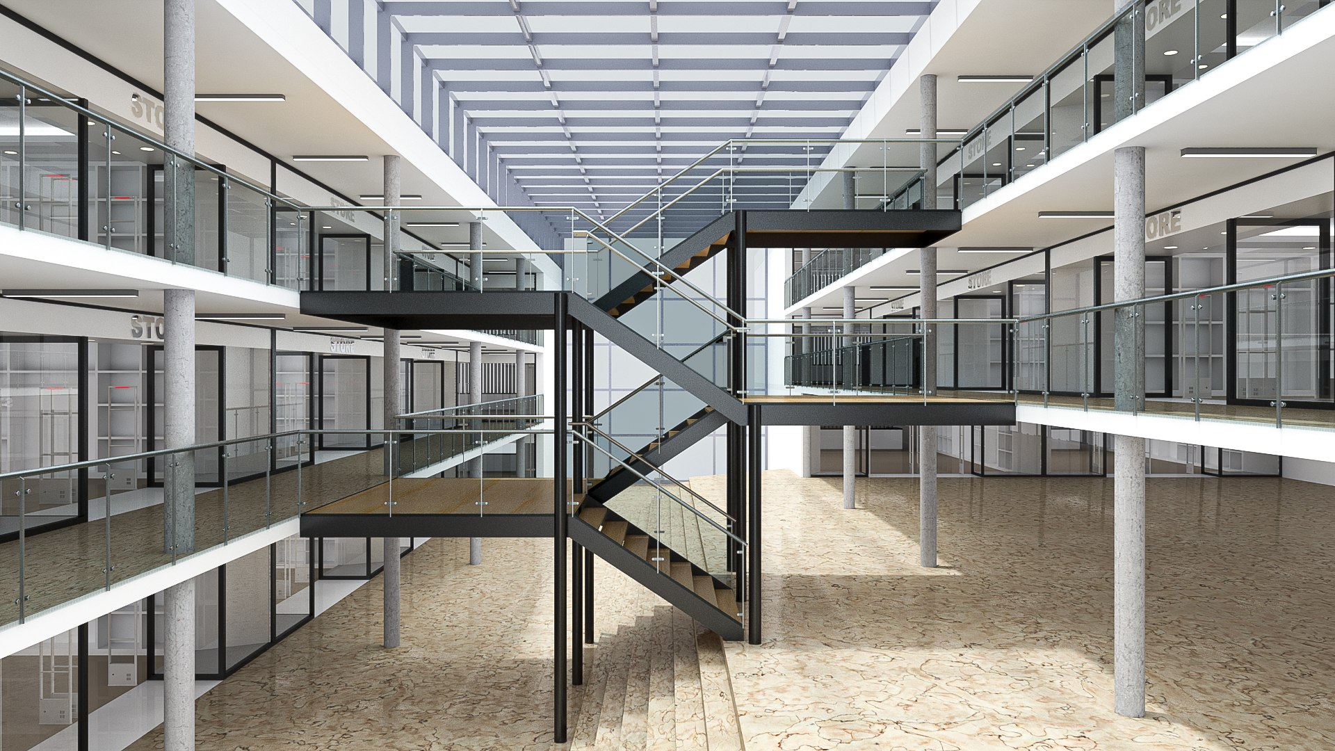 Mall interior 02 3D model - TurboSquid 1835684