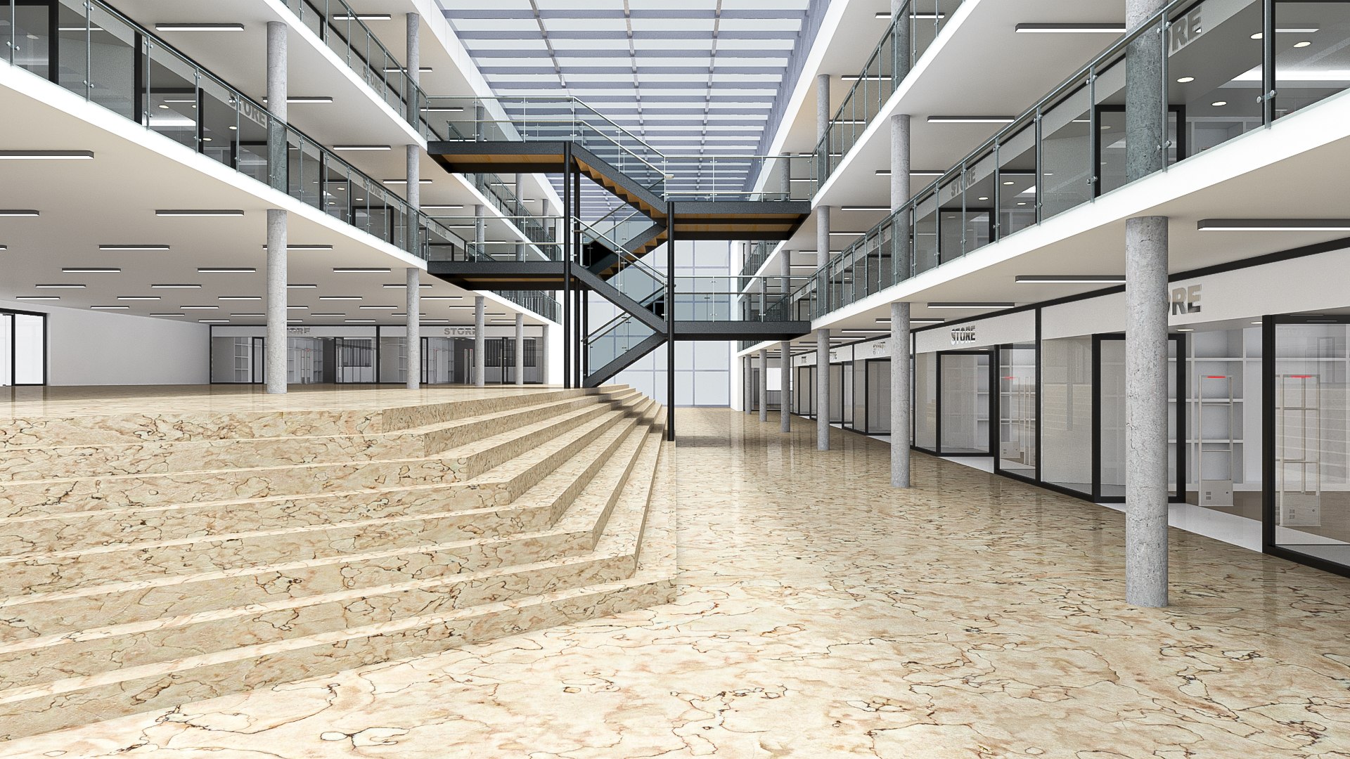 Mall interior 02 3D model - TurboSquid 1835684