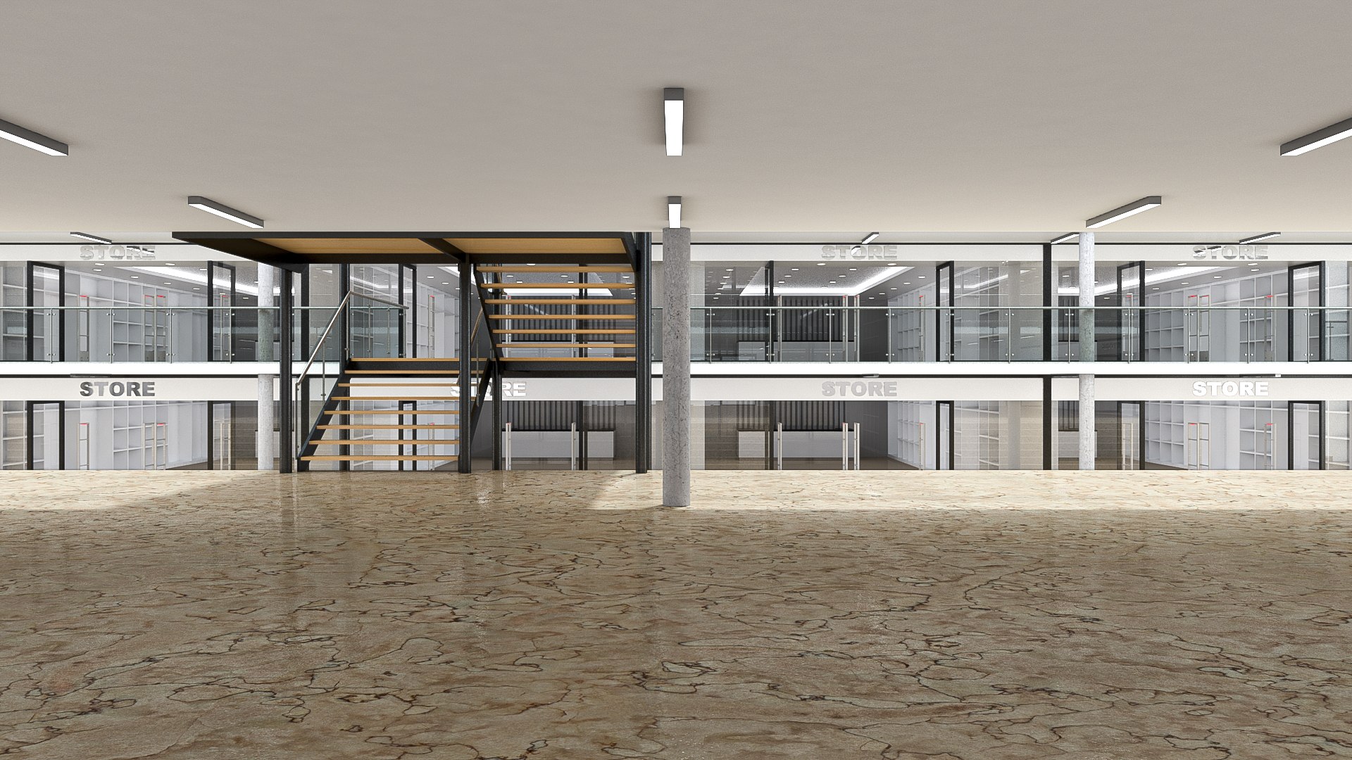 Mall interior 02 3D model - TurboSquid 1835684