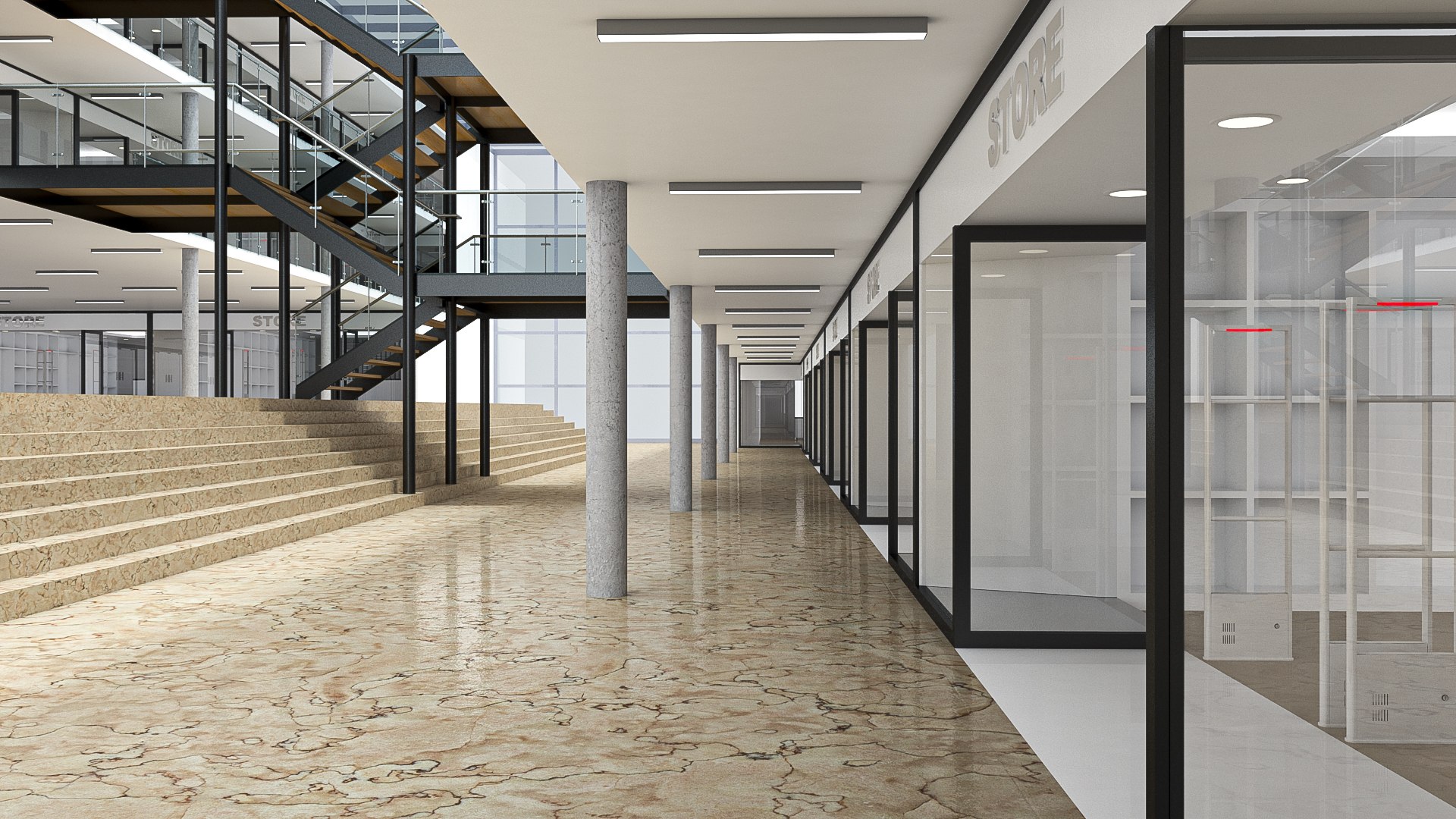 Mall interior 02 3D model - TurboSquid 1835684