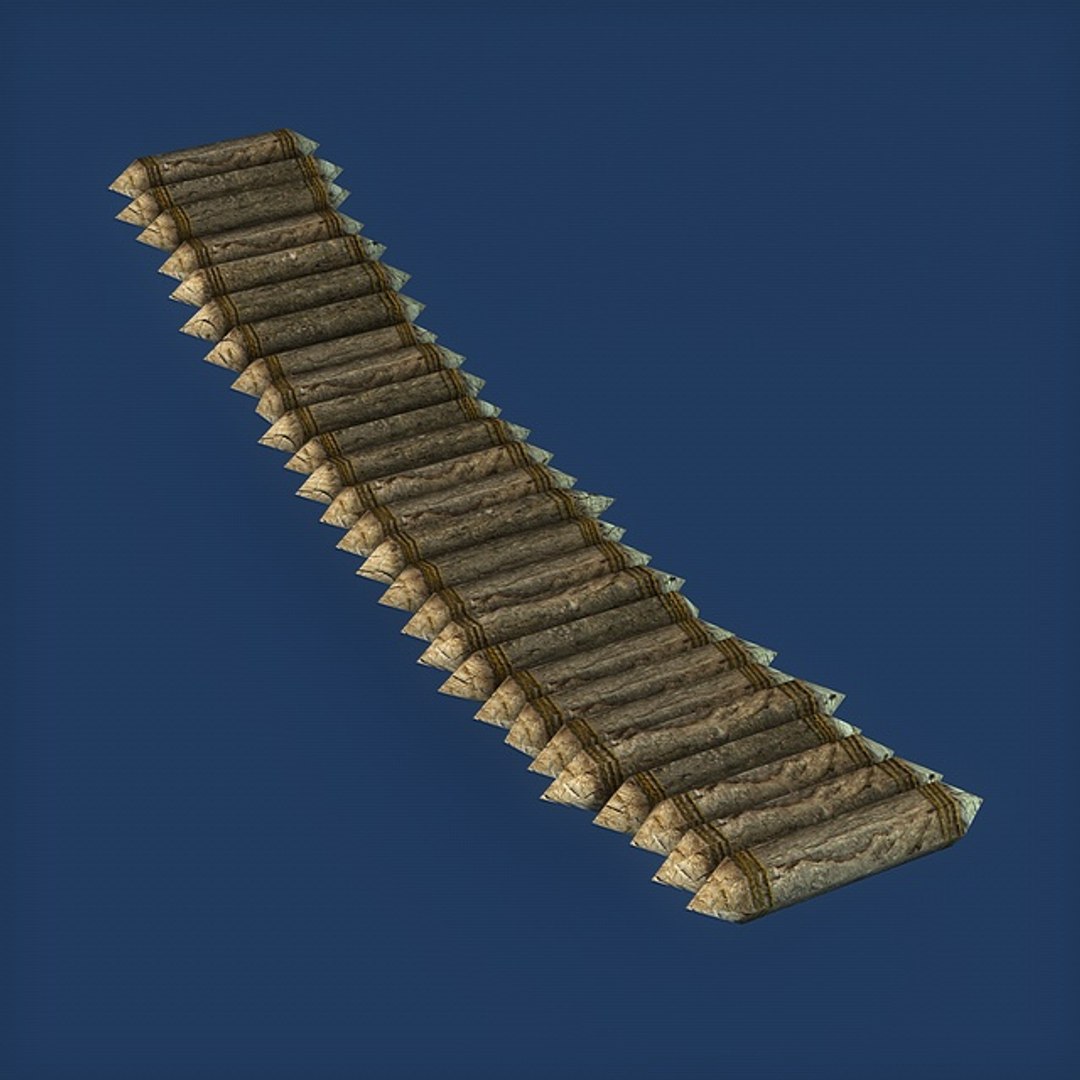 Logs Bridge 3d Max