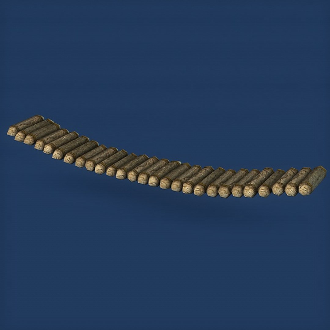 Logs Bridge 3d Max