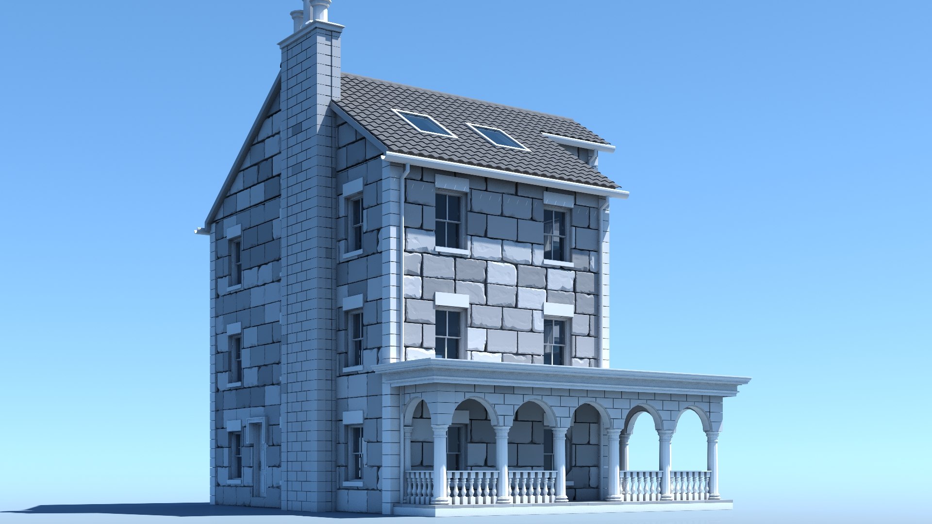 3D Mansion Building Model - TurboSquid 1648901