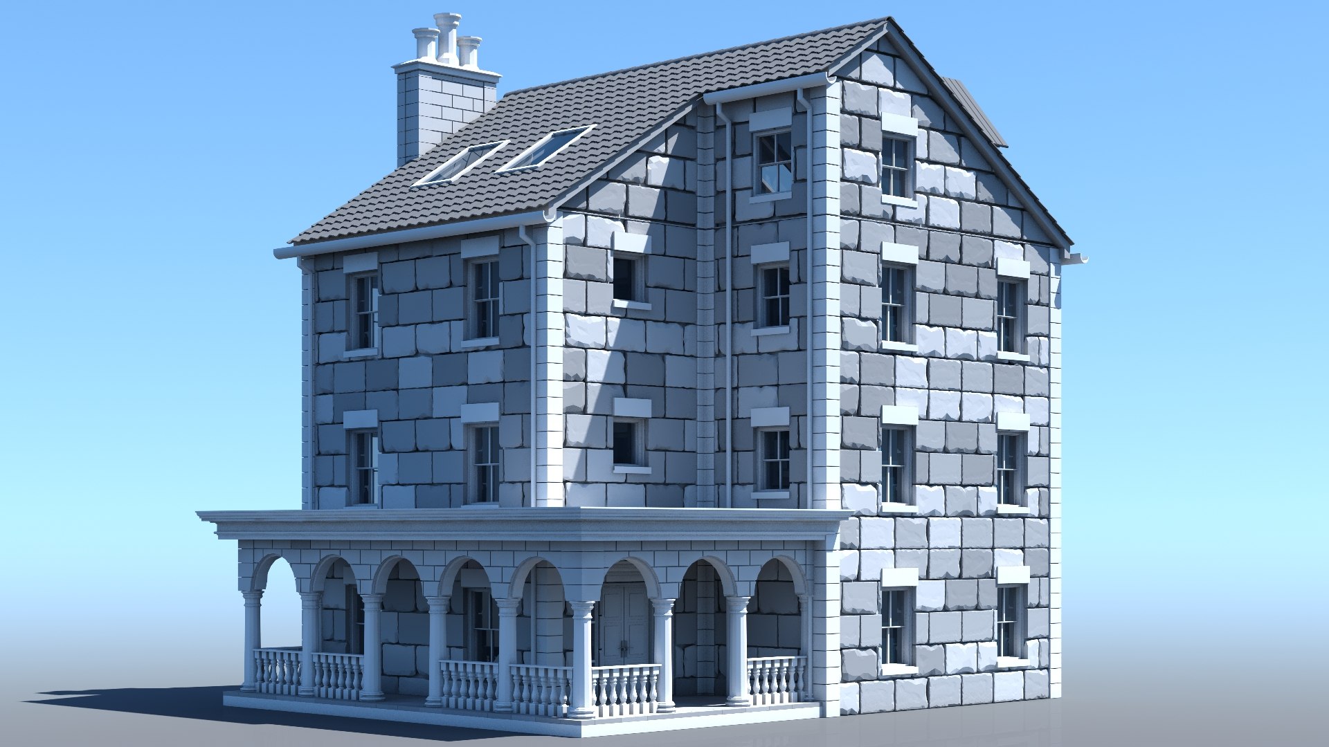 3D Mansion Building Model - TurboSquid 1648901
