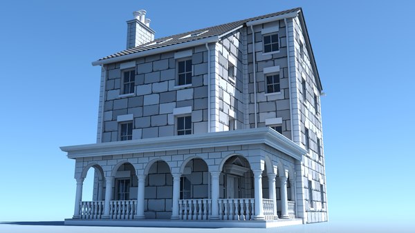 3D mansion building model - TurboSquid 1648901